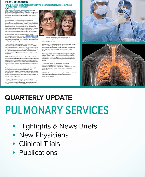 Pulmonary, Allergy, and Critical Care Medicine - UAB Medicine