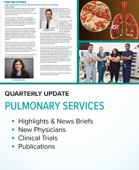 Pulmonary, Allergy, and Critical Care Medicine - UAB Medicine